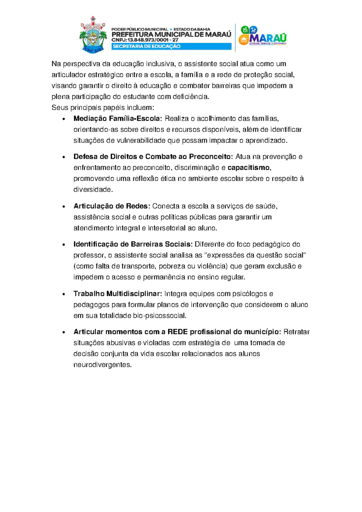 Papel do Assistente Social na Educação Inclusiva: Estratégias e Ações ...