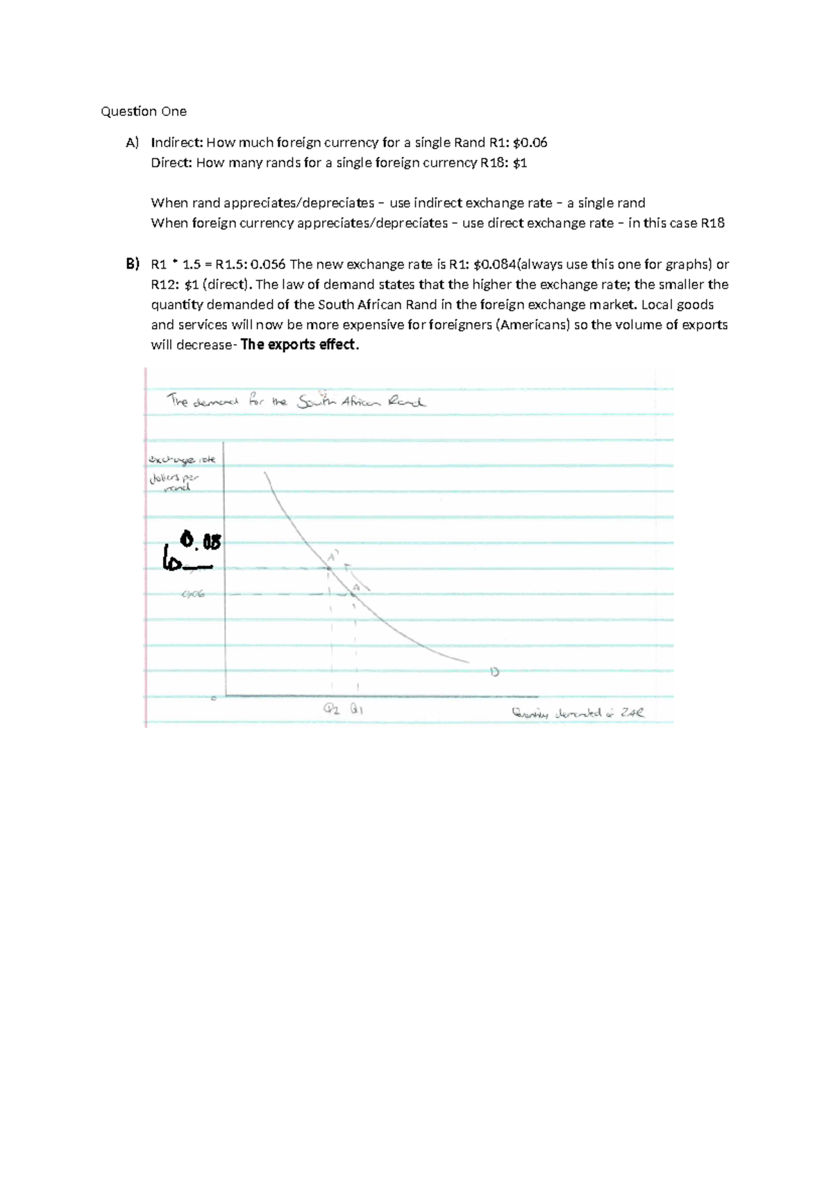 ECO1011S TUT3 - Analysis of Exchange Rates and Economic Impact - Studocu