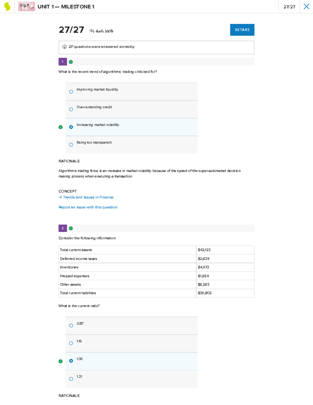 Sophia Learning FIN 101 - Unit 1 Milestone 1 Study Guide - Studocu