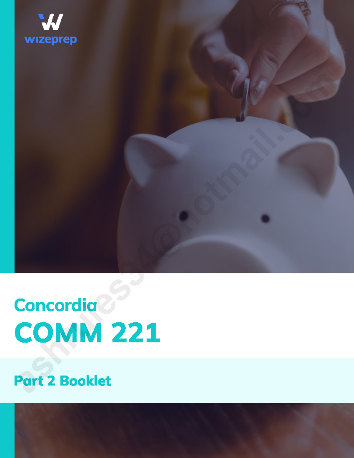 COMM 221 Personal Finance & Investment Strategies - Part 2 Booklet ...