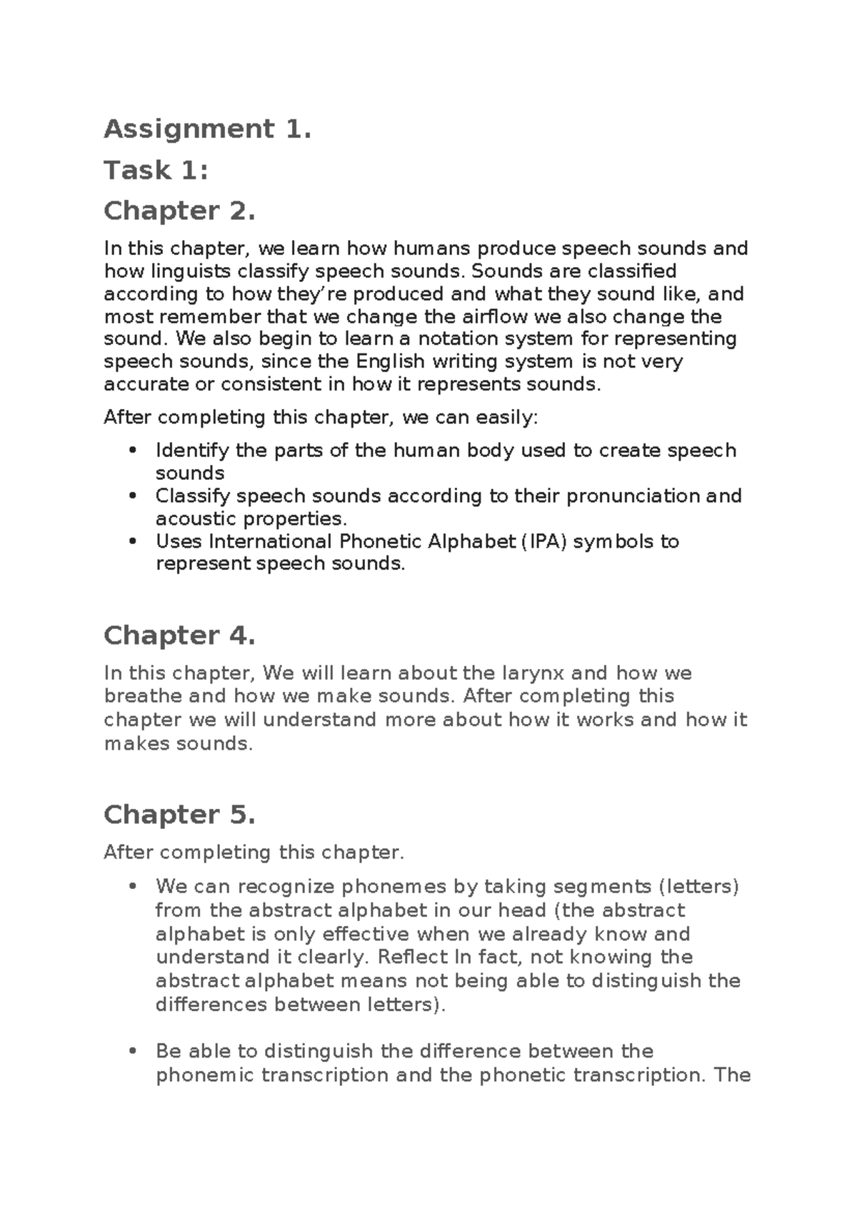 Assignment 1 - Từ vựng Reading Explorer - Assignment 1. Task 1: Chapter ...