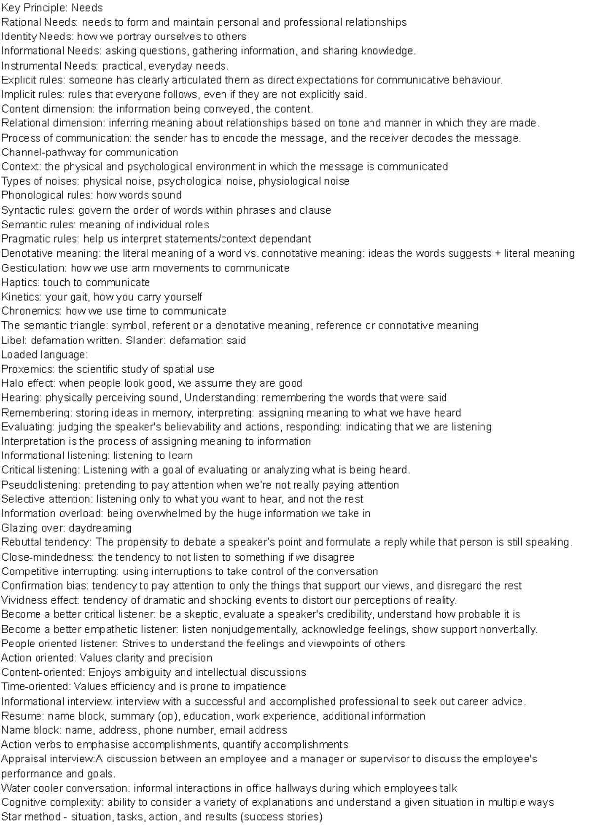 BCOM 101: Communication Principles Cheat Sheet for Students - Studocu