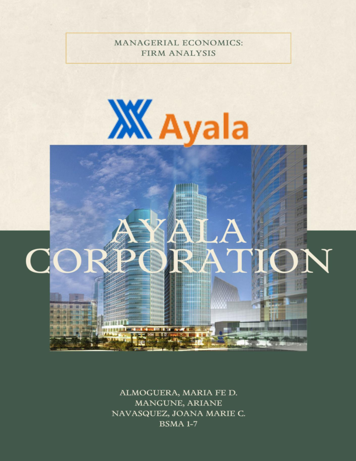 Ayala Corporation: Vision, Mission, Goals & Market Analysis Insights - Studocu