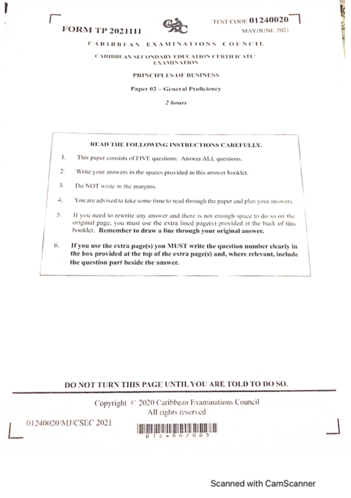 POB Exam Review Notes - May/June 2021 - Studocu