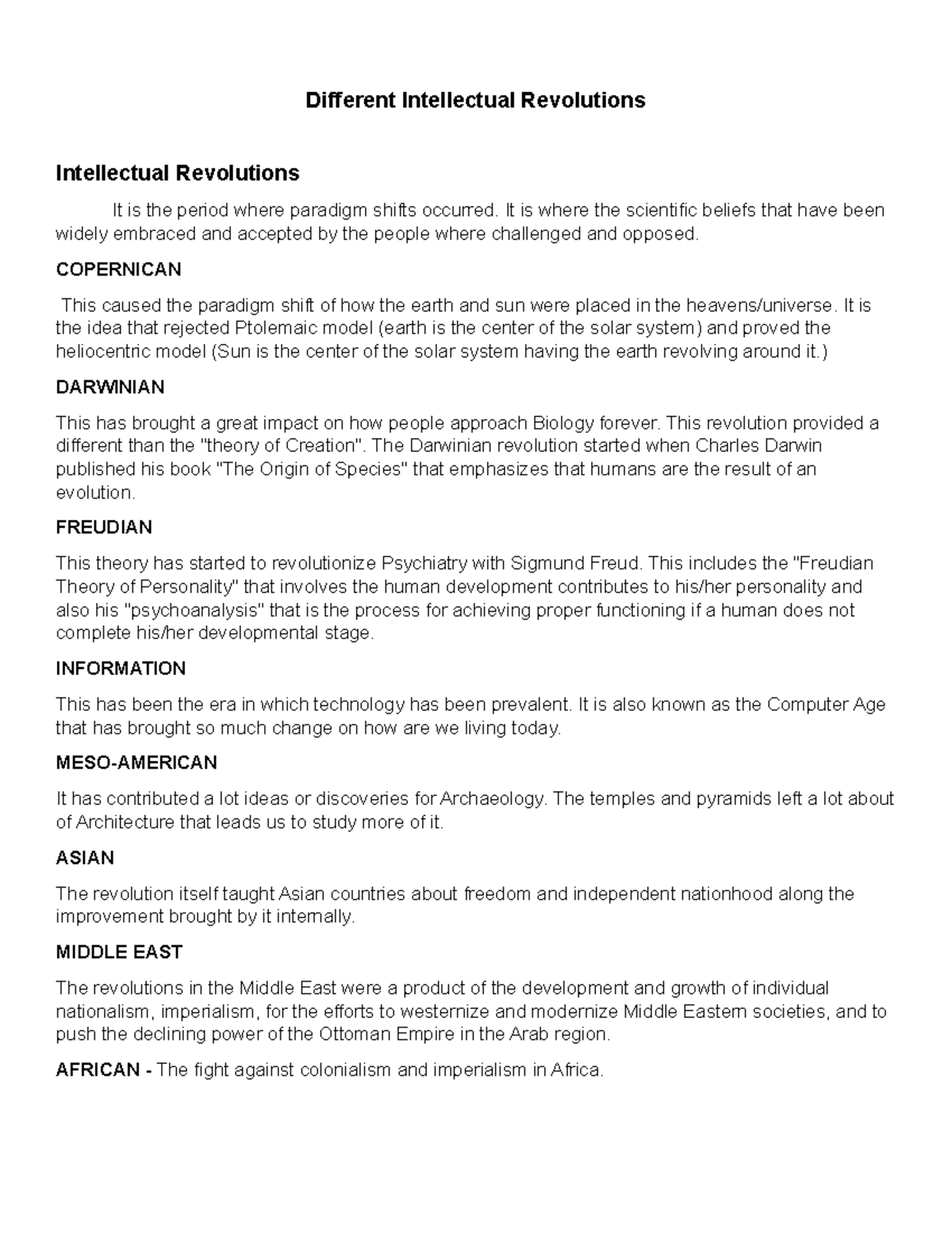 Intellectual Revolutions in Science, Tech & Society: Key Milestones ...