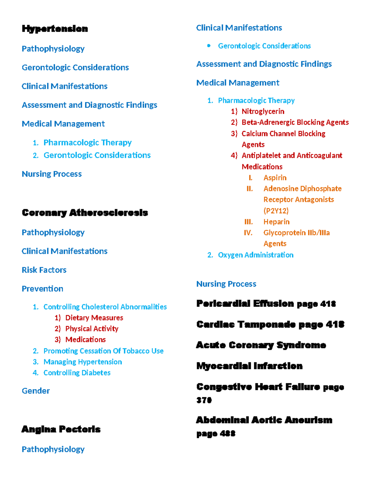 Oxygenation-Perfusion in Cardiovascular Disorders: Key Concepts & Management - Studocu