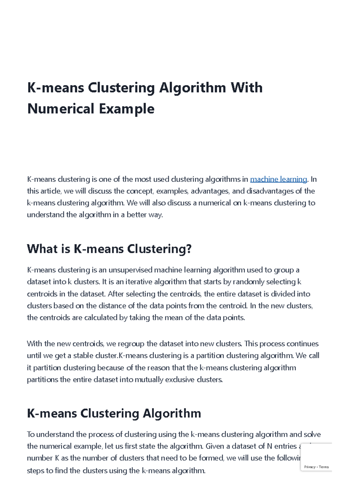 Numerical Problems on K-means Clustering for ML (MATH-101) - 2024 - Studocu