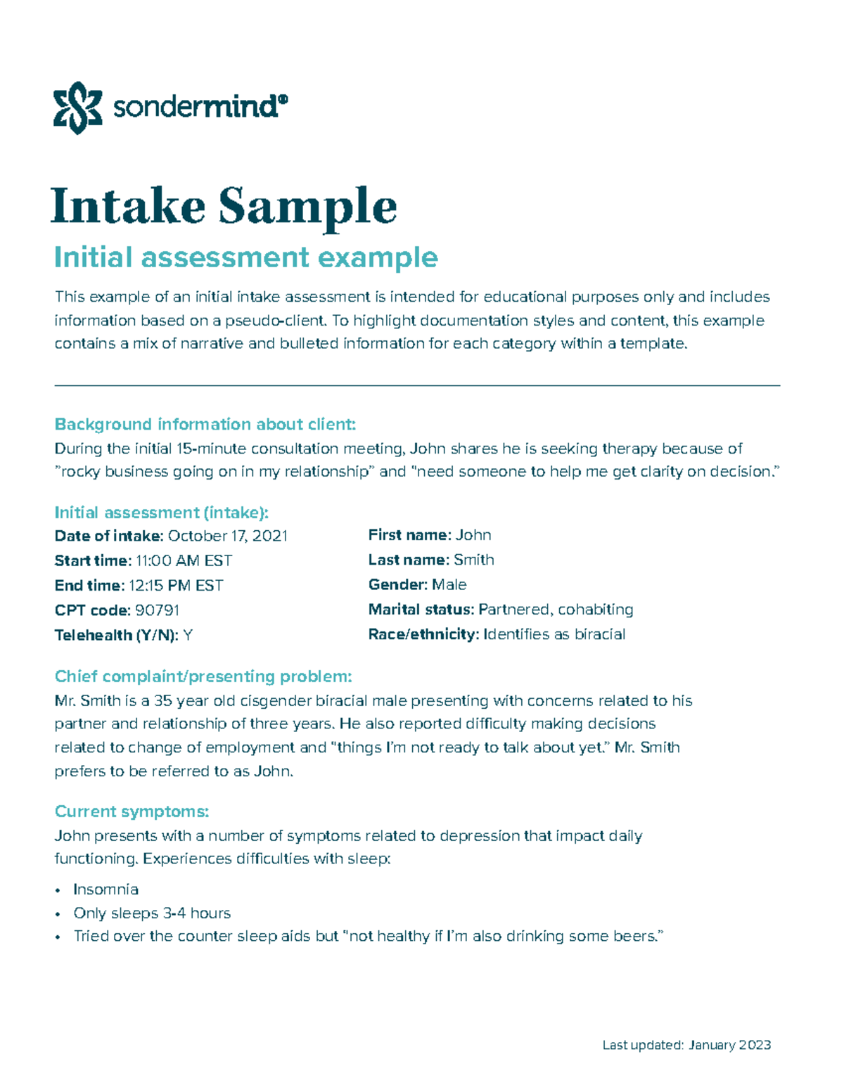 63dbebe 46e1818f0523c3210 Intake Sample 1 Initial Assessment KF3 ...