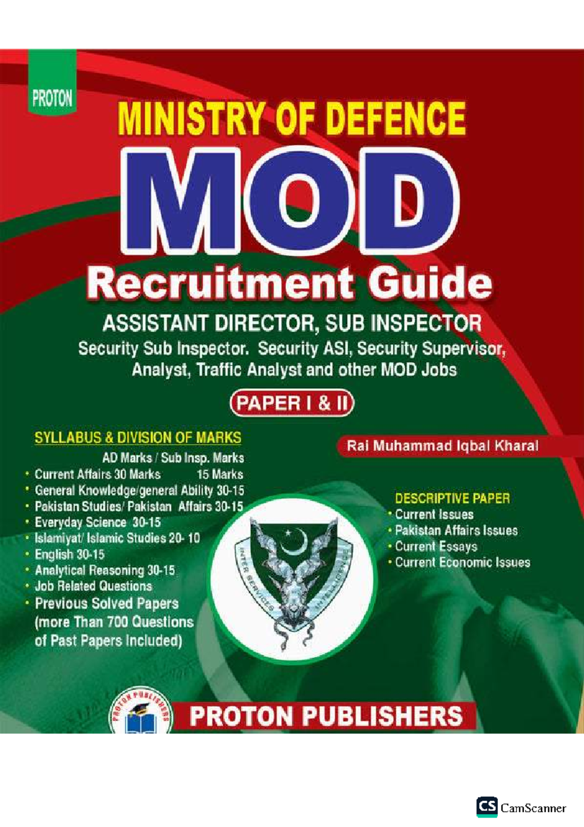 MOD Recruitment Guide: Assistant Director & Sub Inspector Exam Prep ...