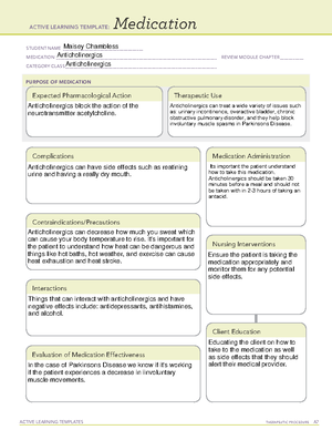ATI medication template Digoxin - ACTIVE LEARNING TEMPLATES THERAPEUTIC ...