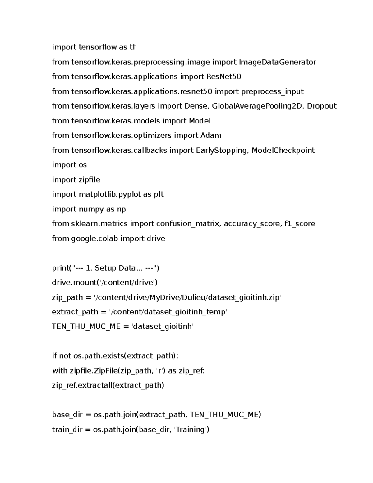 Gender Classification Model Implementation (CS101) - Studocu