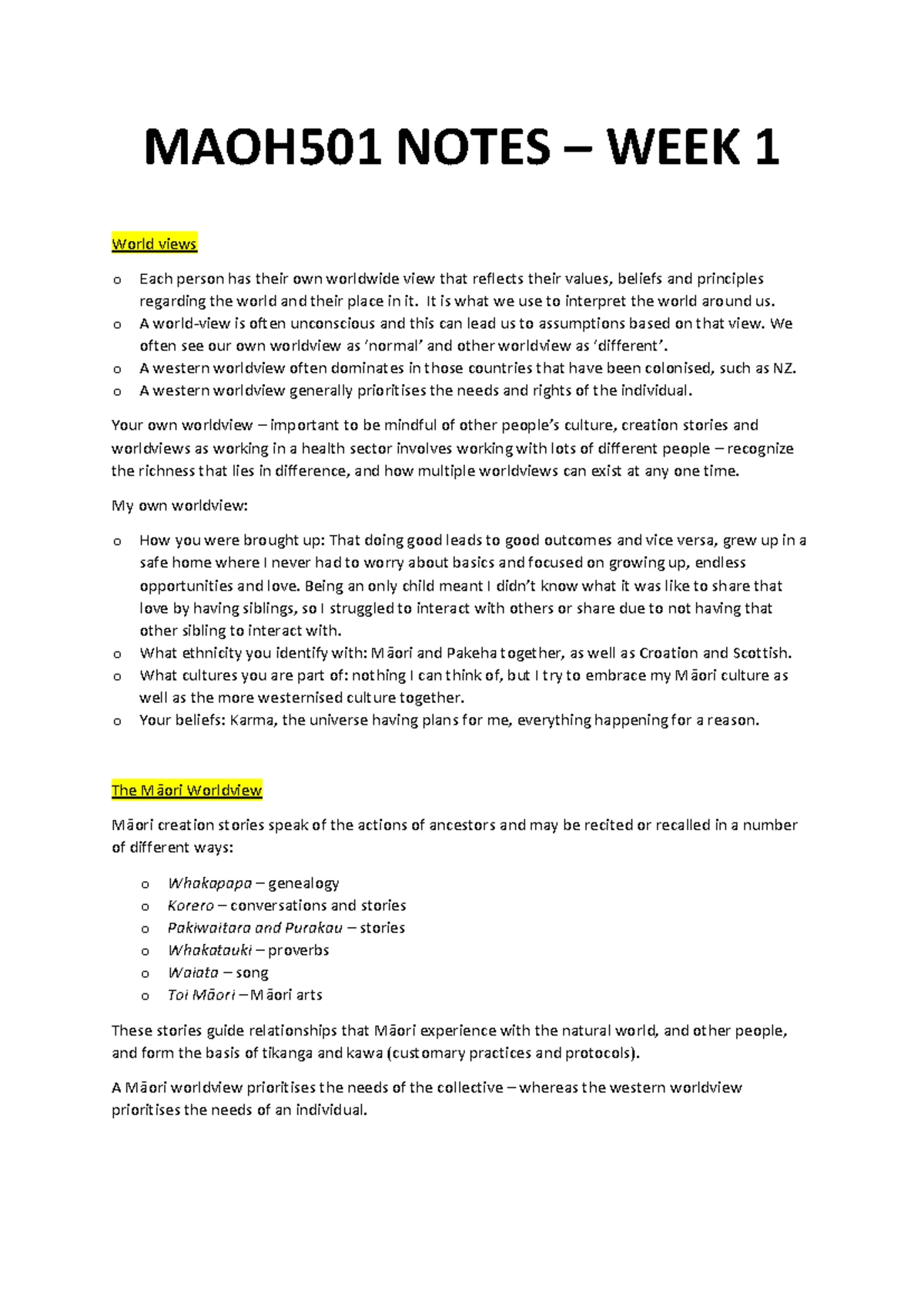 MAOH501 Assignment 1: Understanding Te Whare Tapa Whā Model in Māori ...