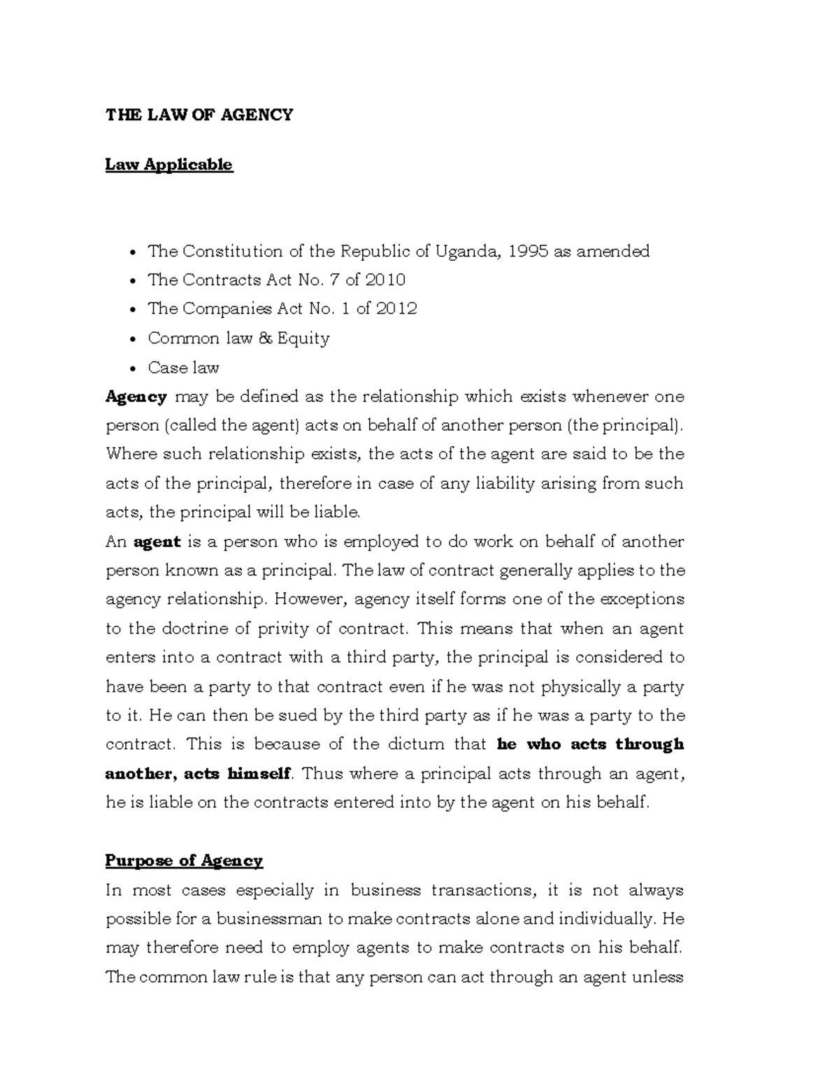 The Law of Agency: Essential Guide to Principles and Responsibilities ...