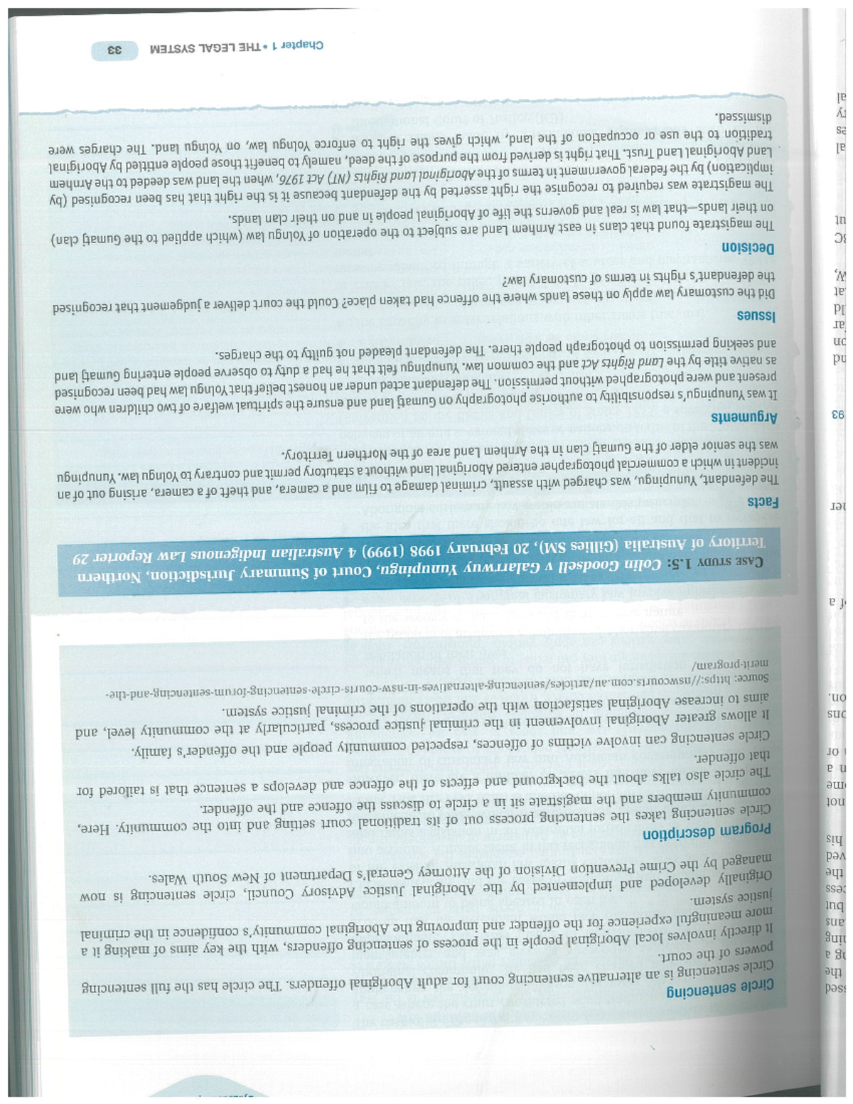 Case Study: Circle Sentencing & Customary Laws in Aboriginal Justice ...
