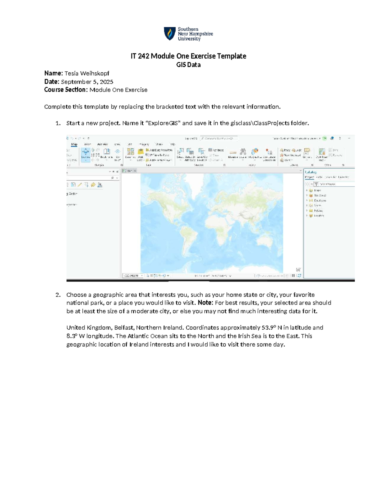 IT 242 Module One Exercise: GIS Data Project Template - Studocu