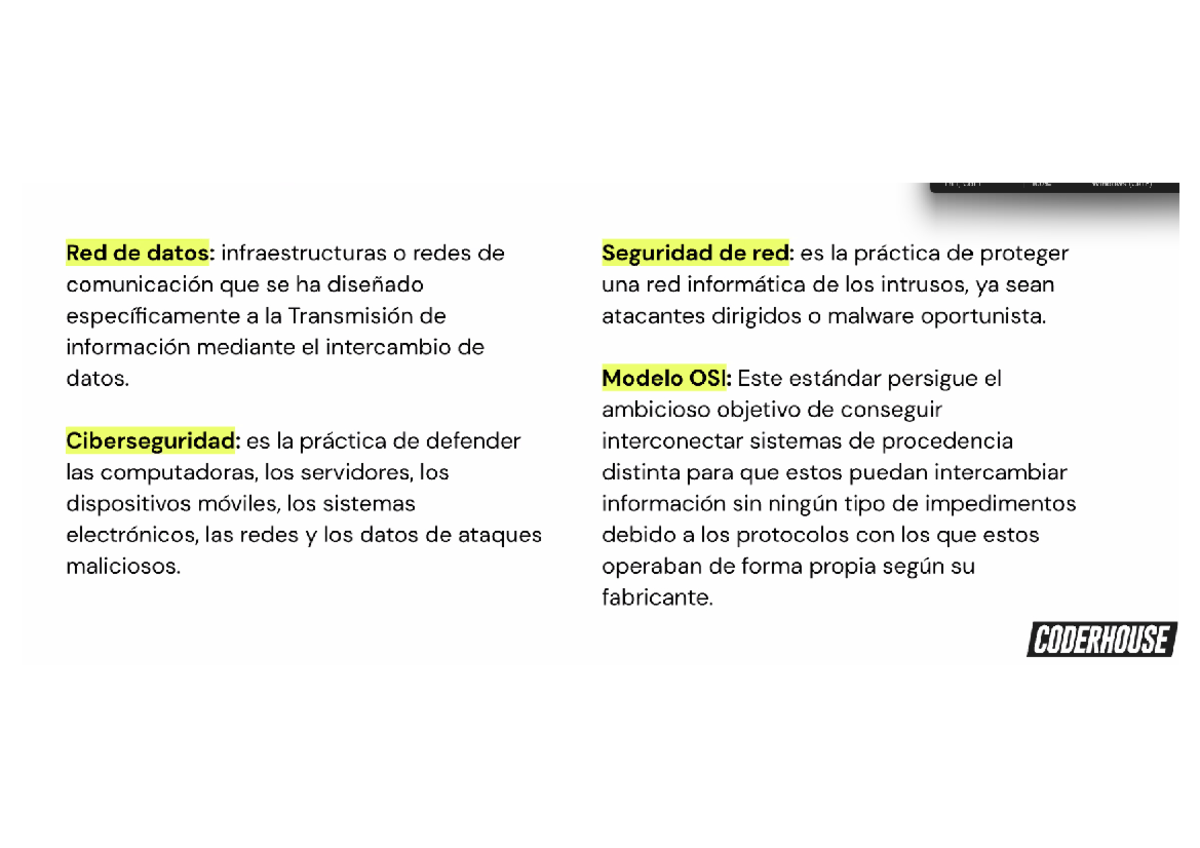Red de Datos y Ciberseguridad: Protección y Modelo OSI - CODERHOUSE ...