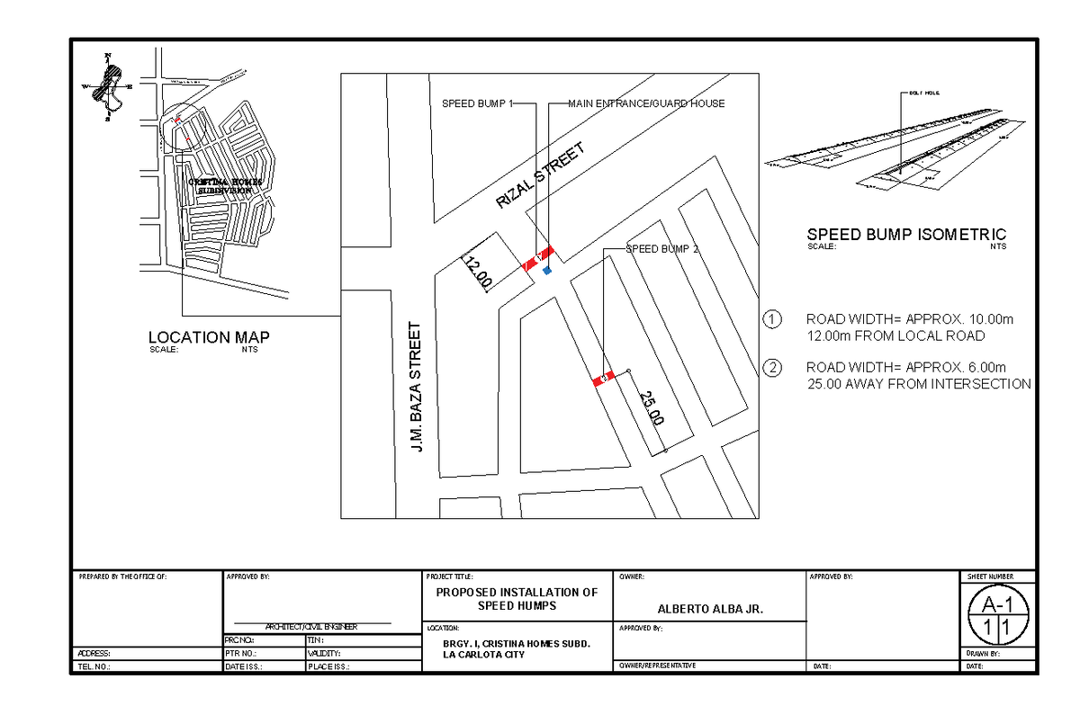 Proposed Installation of Speed Humps - AG Project Document - Studocu