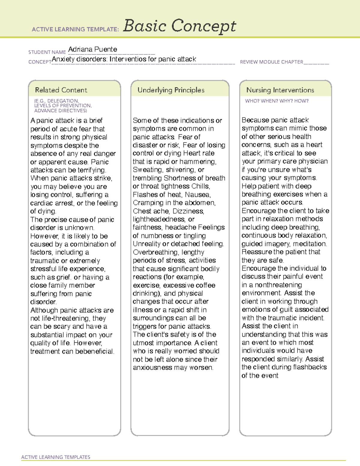 Basic concept restricted - NUR2300 - ACTIVE LEARNING TEMPLATES Basic ...