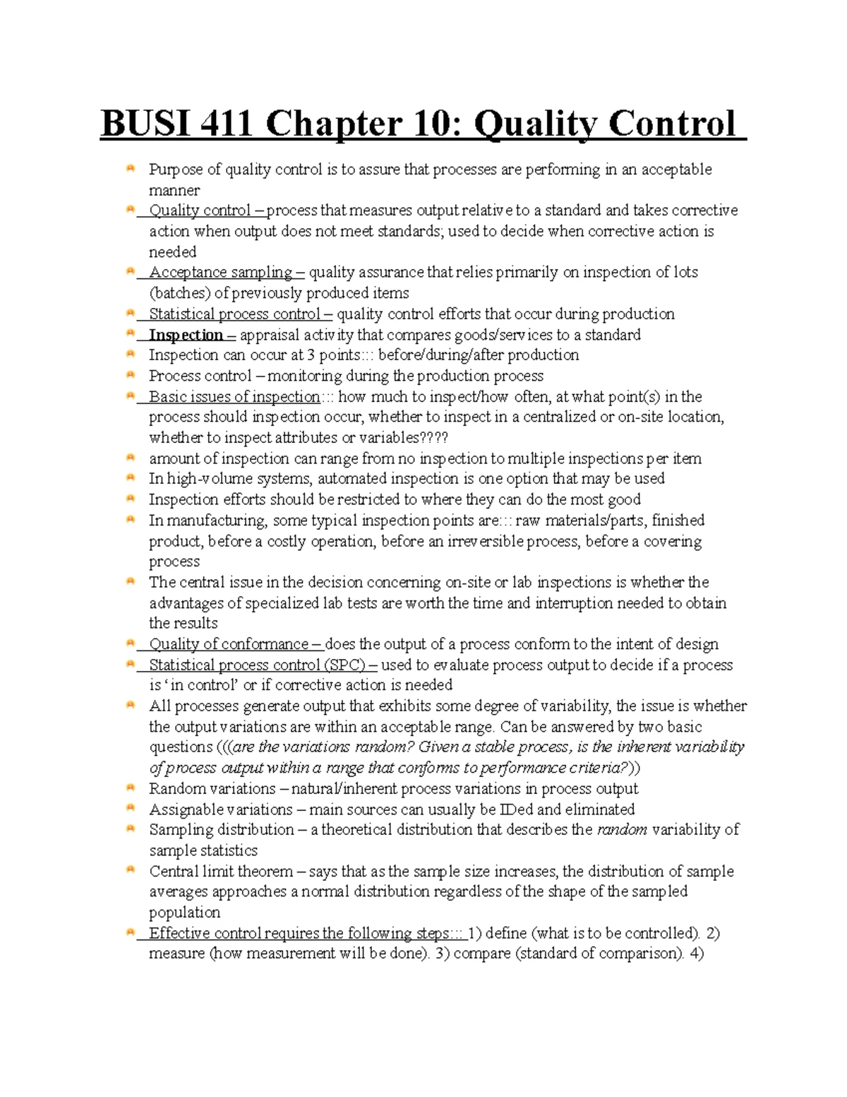 Chapter 14 jit and lean operations - BUSI 411 Chapter 14: Just-in-time and Lean Operations Lean ...