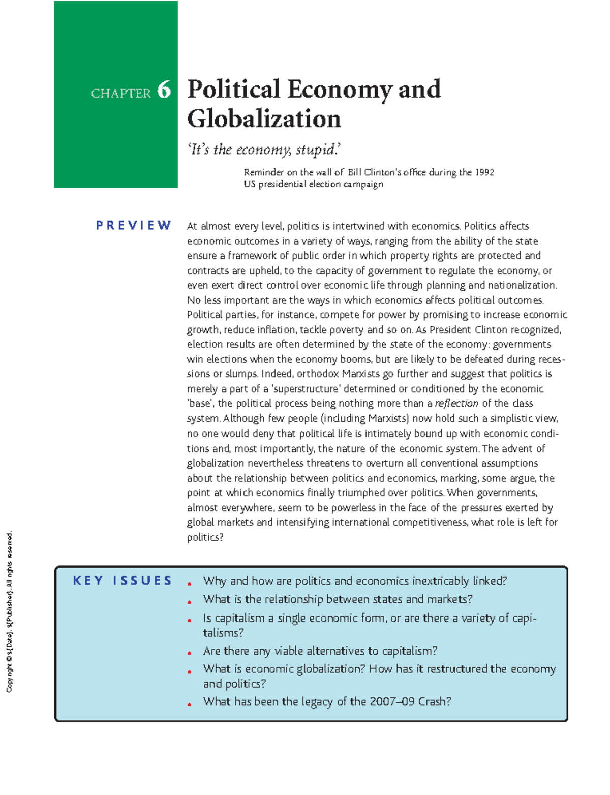 CHAPTER 6: Political Economy and Globalization Insights and Key Issues ...