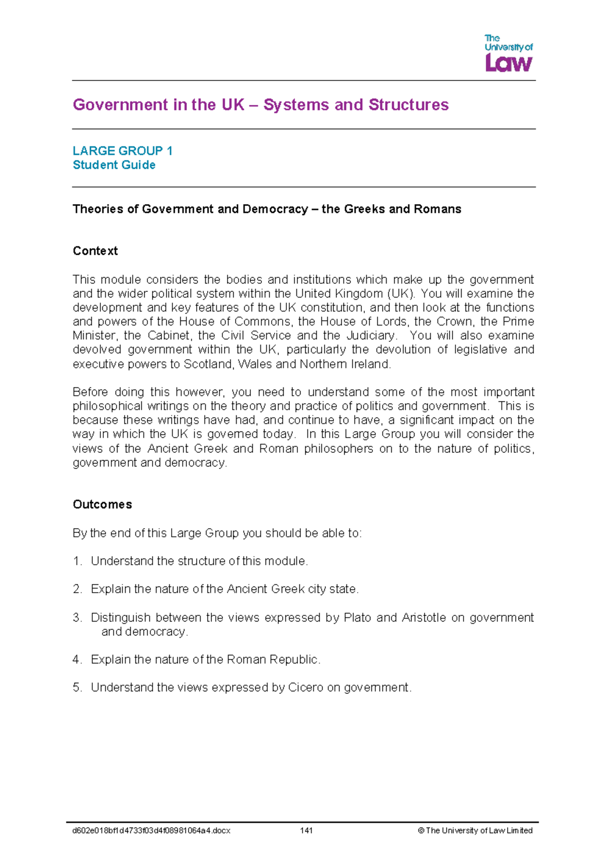 UK Government Systems & Structures: Theories of Democracy & Ancient ...