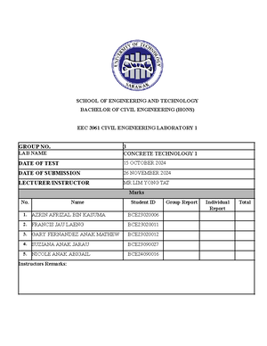 Hand Auger Method Laboratory Report - POLITEKNIK KUCHING SARAWAK BEG ...