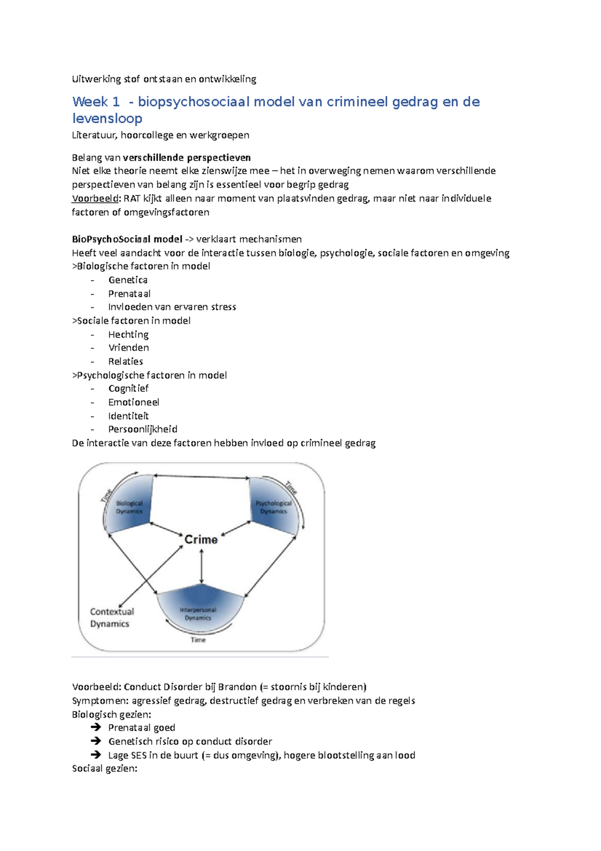Uitwerking van Biopsychosociaale Factoren in Crimineel Gedrag ...