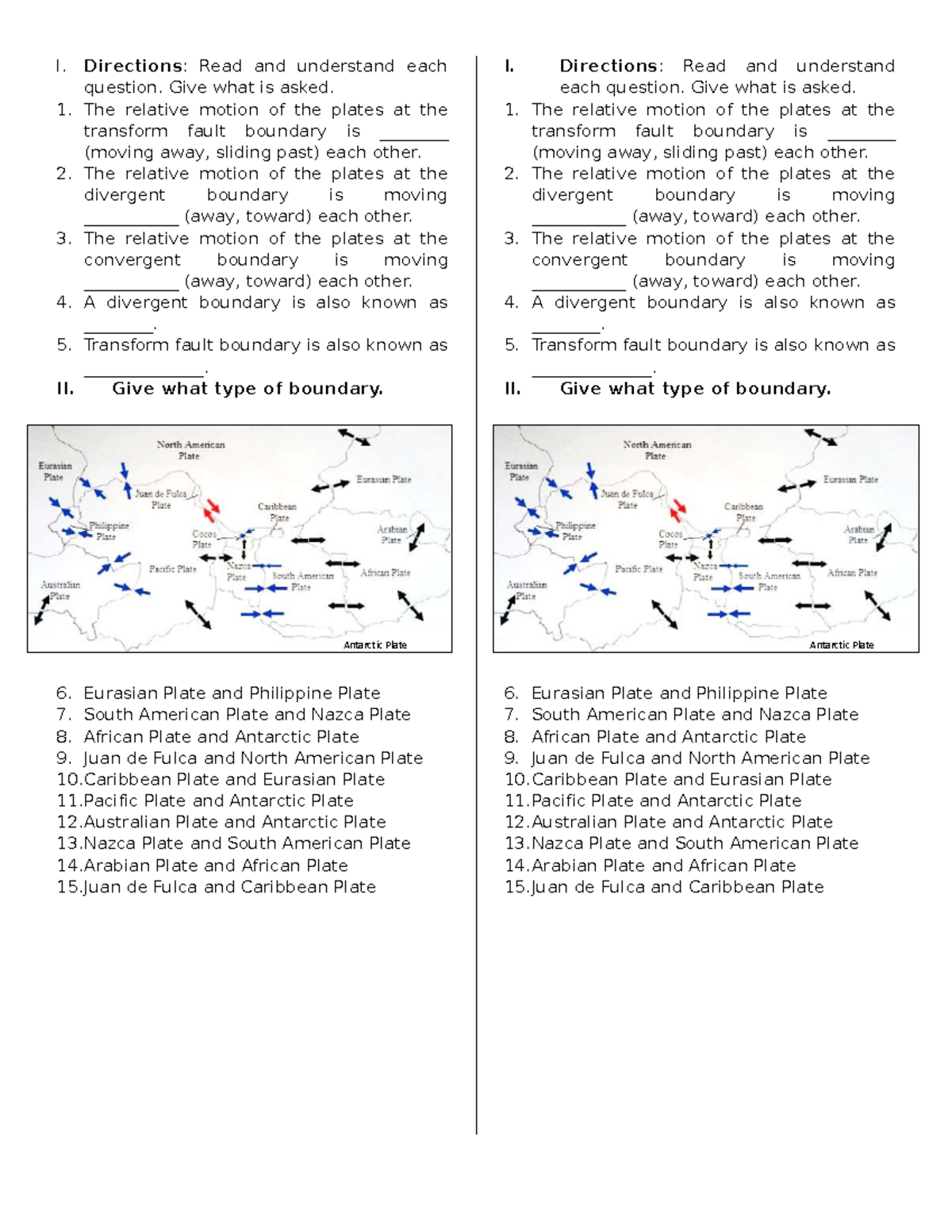 Plate Boundaries Quiz: Understanding Motion and Types - Studocu