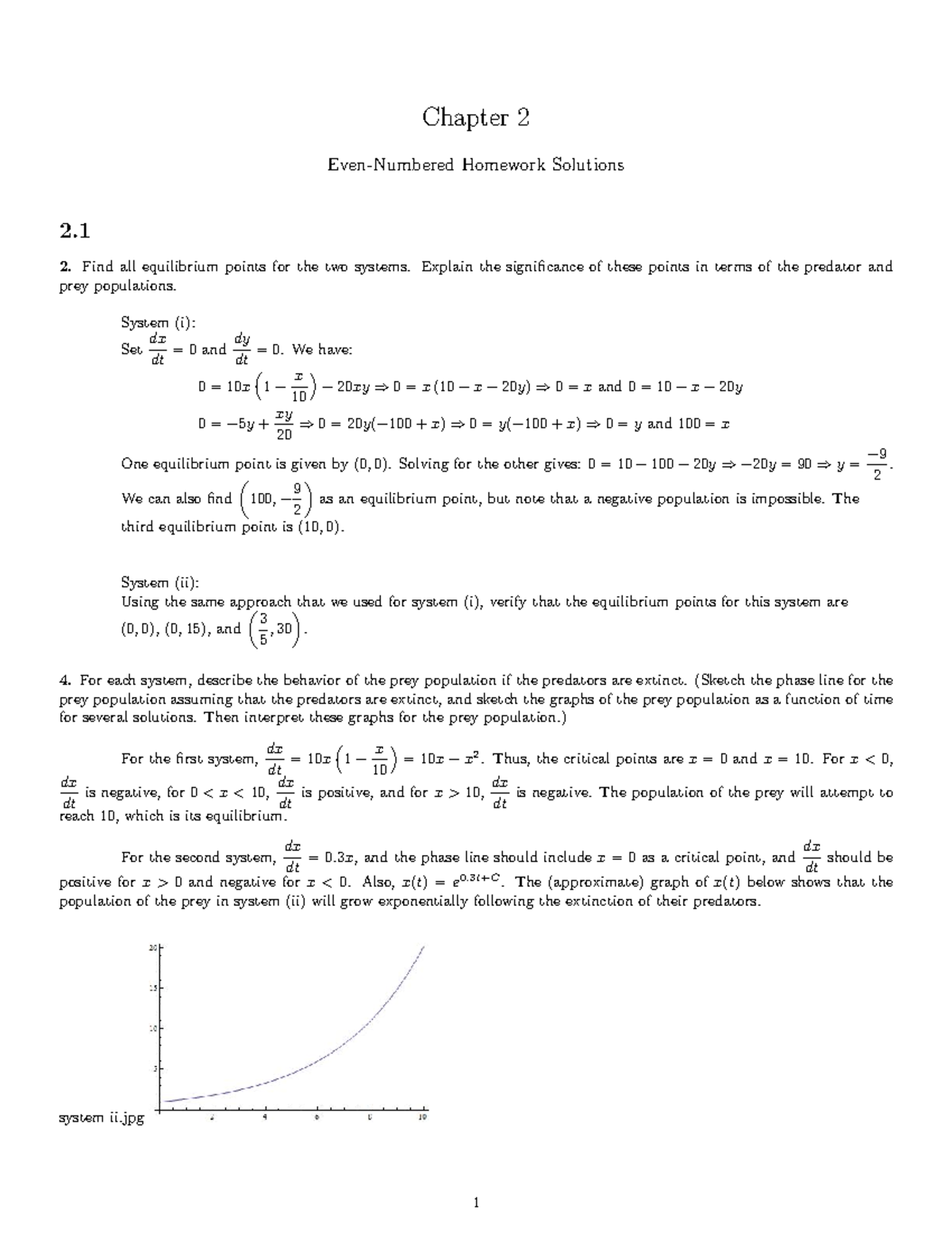Pdf - Tarea - Chapter 2 Even-Numbered Homework Solutions 2. Find all ...