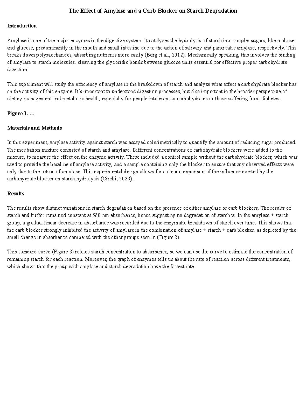 Postlab 5: Amylase & Carb Blocker Effects on Starch Degradation - Studocu