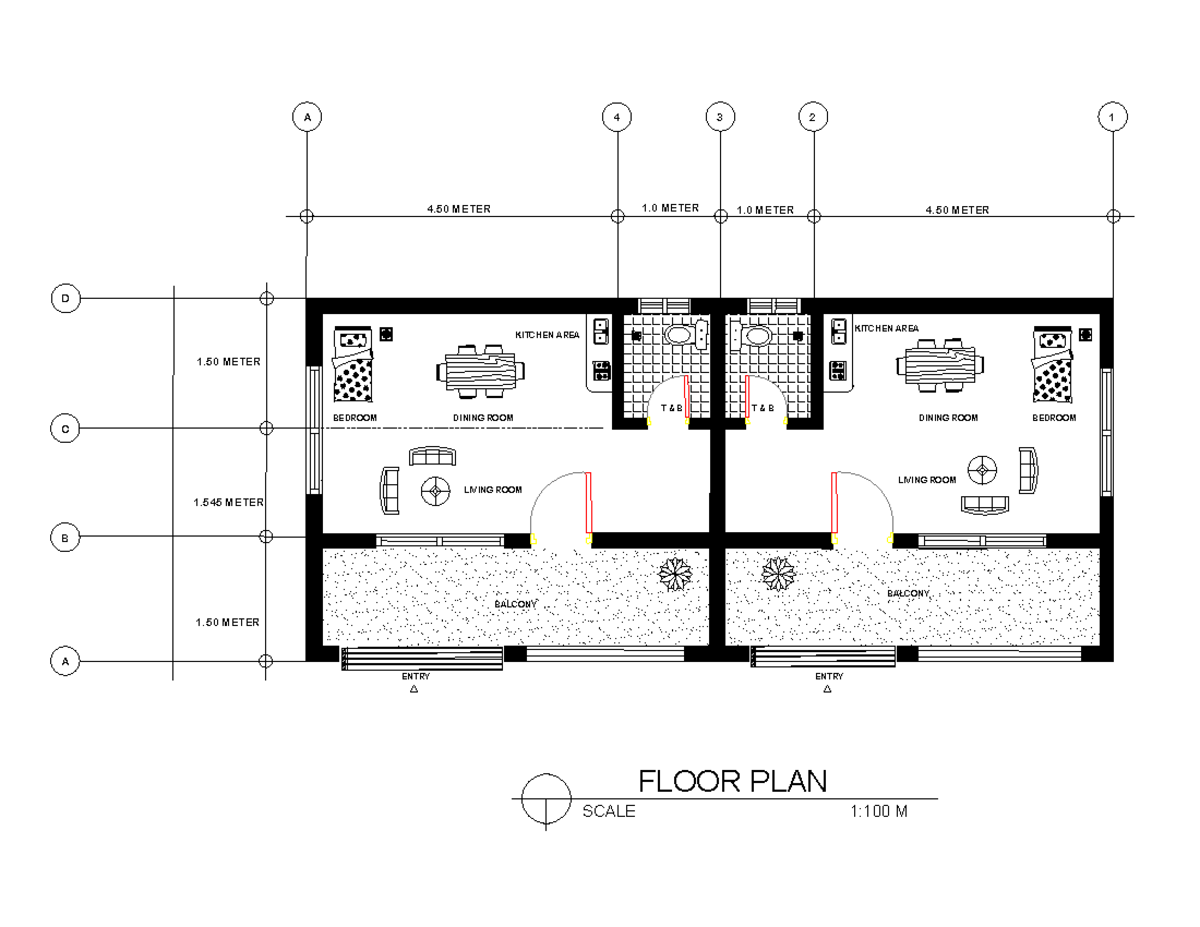 Apartment FloorplanF - BS Civil Engineering - BEDROOM DINING ROOM ...
