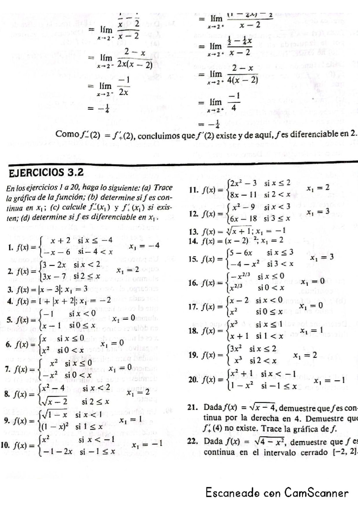 Ejercicios de Derivadas - Cálculo Diferencial (MAT 101) - Studocu