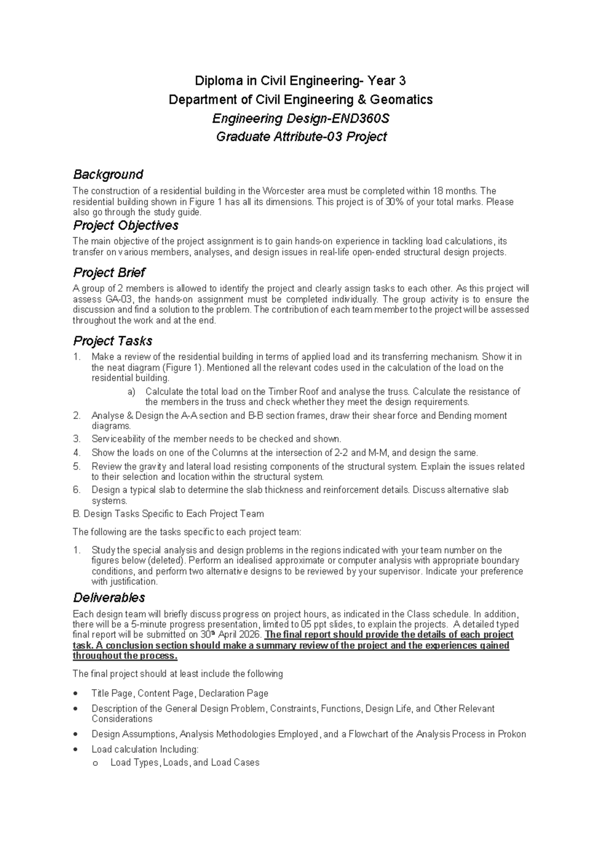 END360S Project: Residential Building Design & Analysis Overview - Studocu