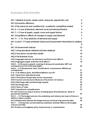 Economics- Unit 3 - Grade: 12 - Victorian Certificate of Education ...