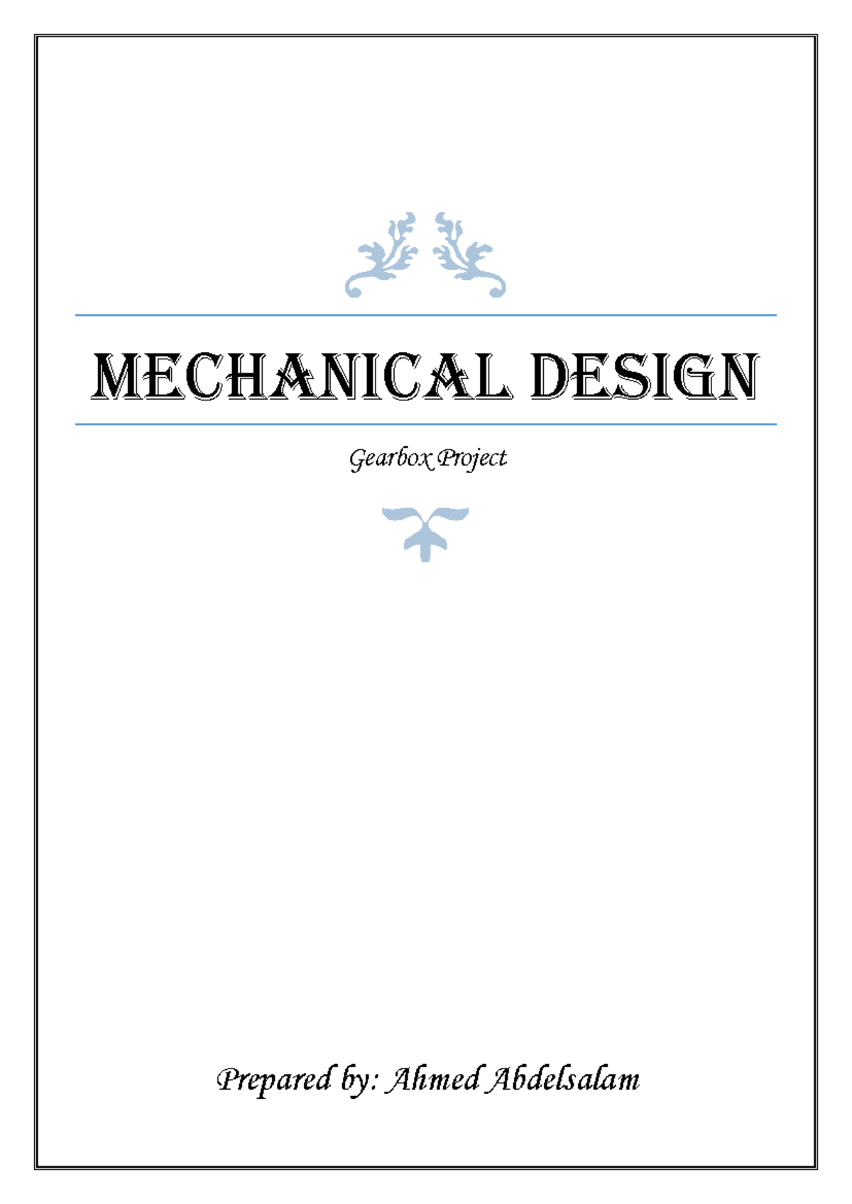 Mechanical Design Gearbox Project (ENGR 301) - Detailed Calculations ...