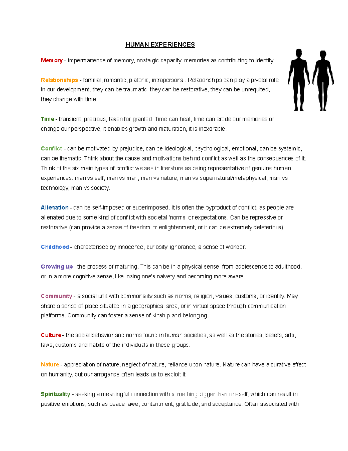 Exploring Key Human Experiences and Their Impact on Identity - Studocu