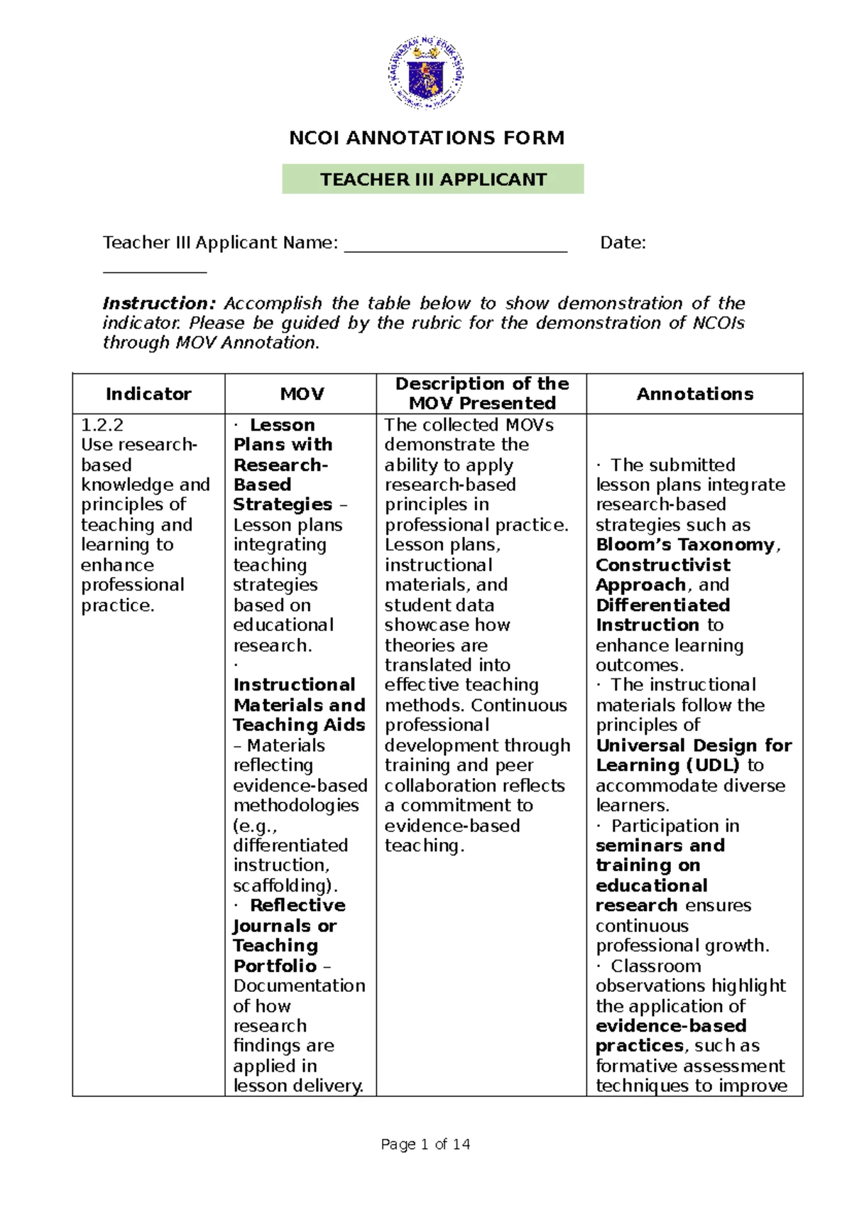 Affidavit Of No Existing Scholarship 2 Republic Of The Philippines S Affidavit Of No
