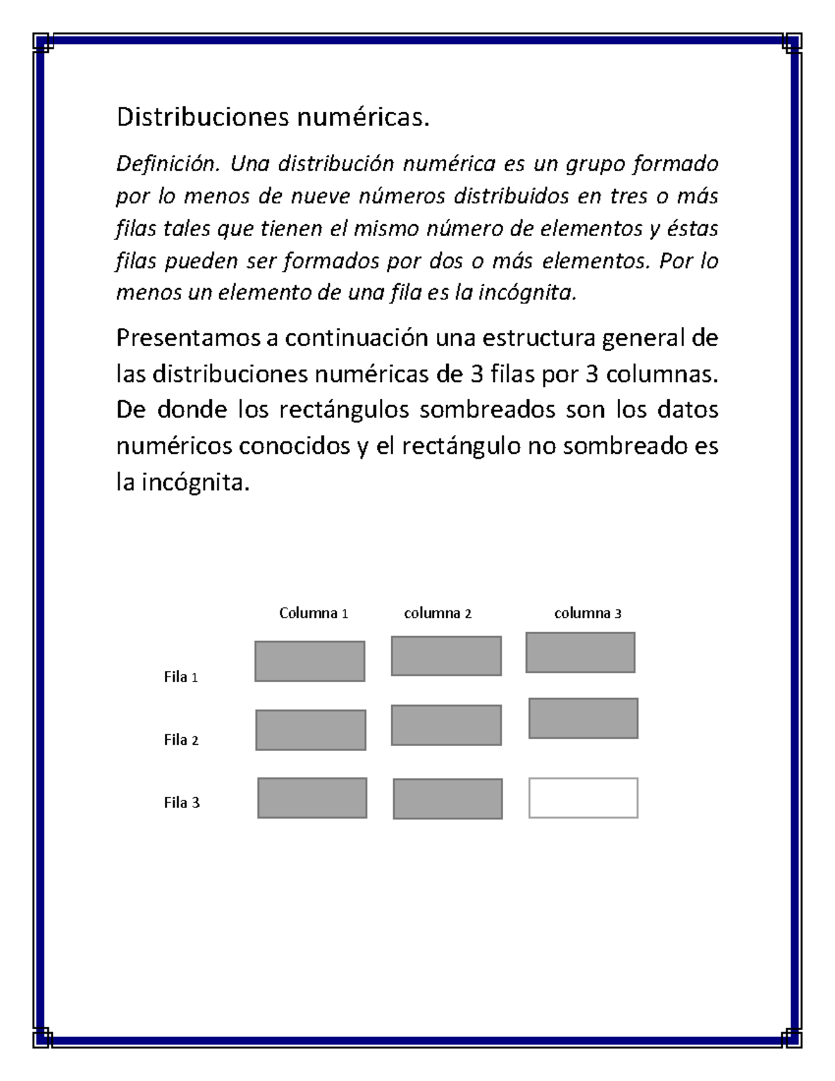 Distribución Numérica: Estructura y Ejercicio Práctico - Studocu