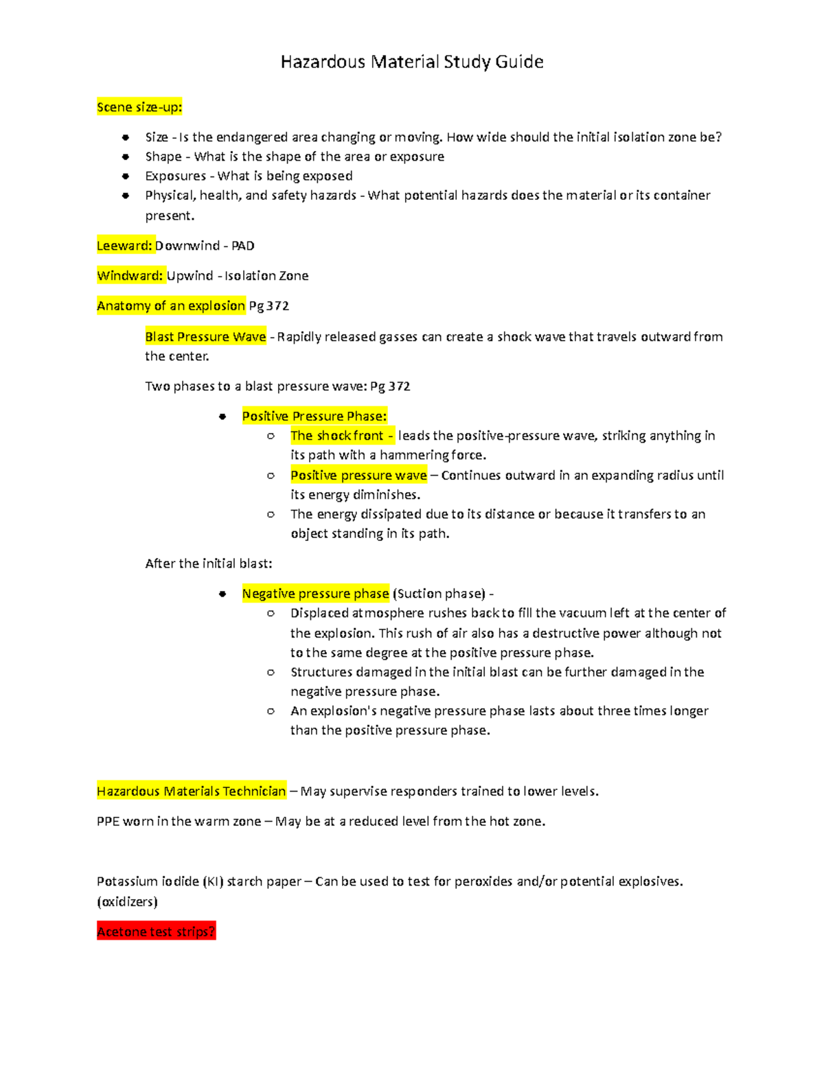 Hazardous Materials (HAZMAT) Study Guide: Key Concepts & Response ...