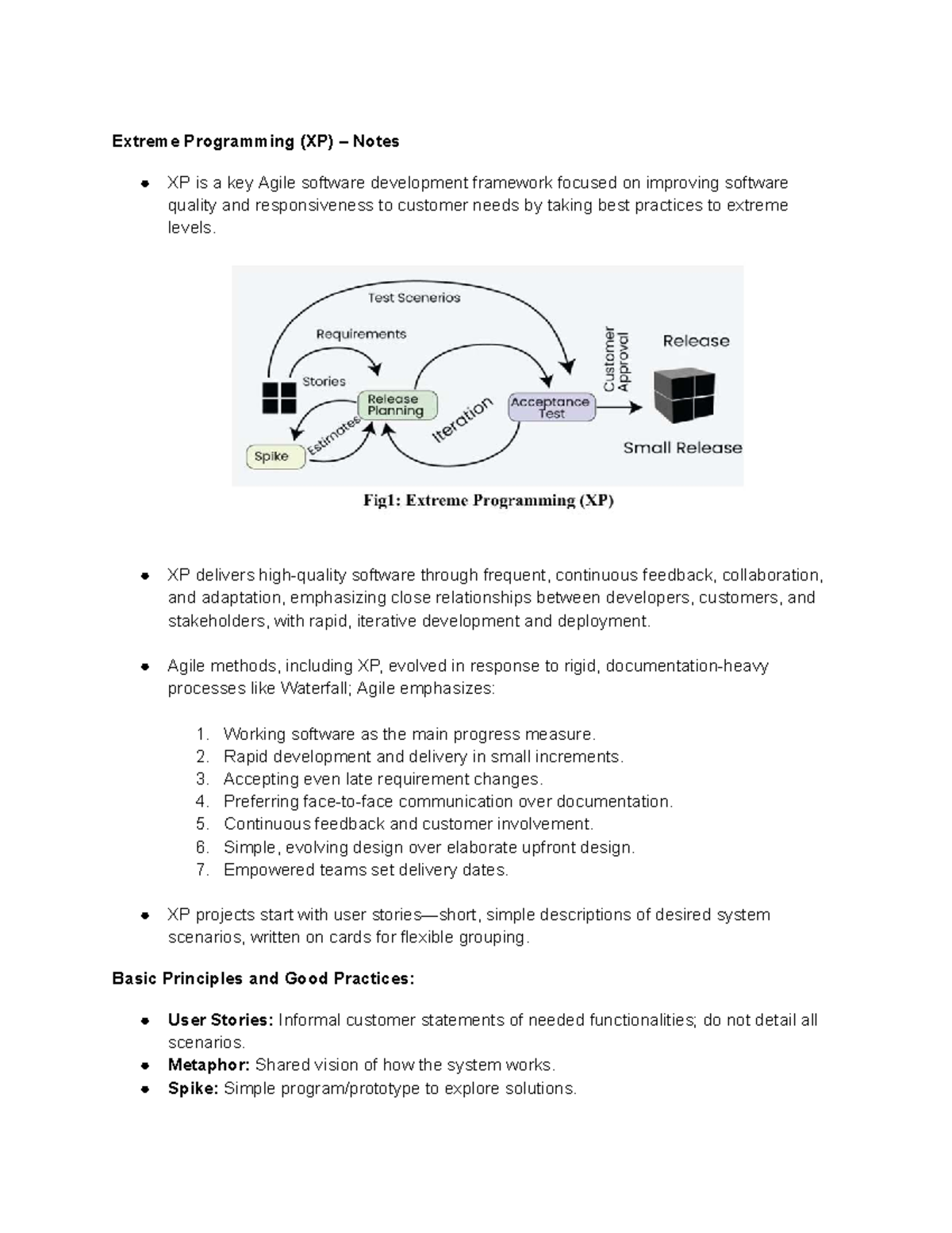 SE Unit 5 Notes: Extreme Programming (XP) Overview and Practices - Studocu