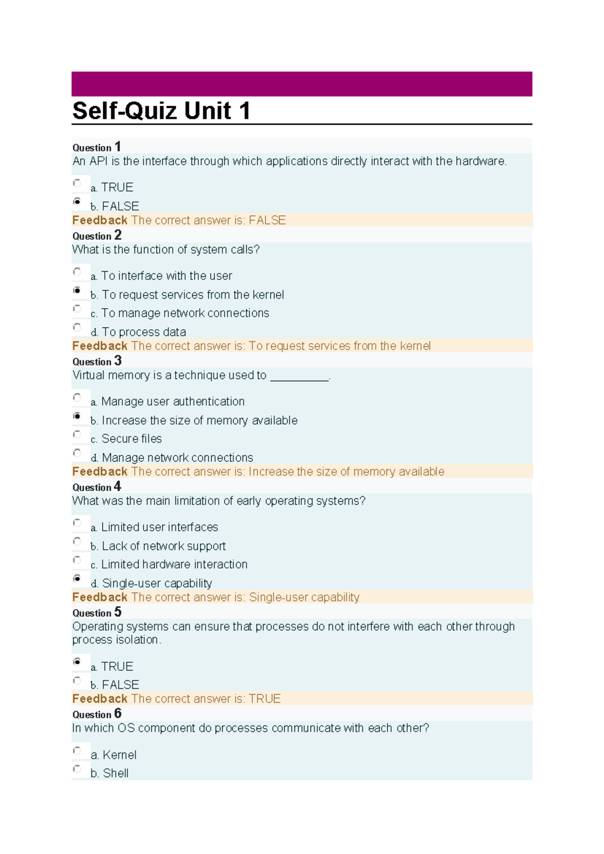 Graded Quiz: Unit 3 - Deadlock & Resource Allocation Topics - Studocu