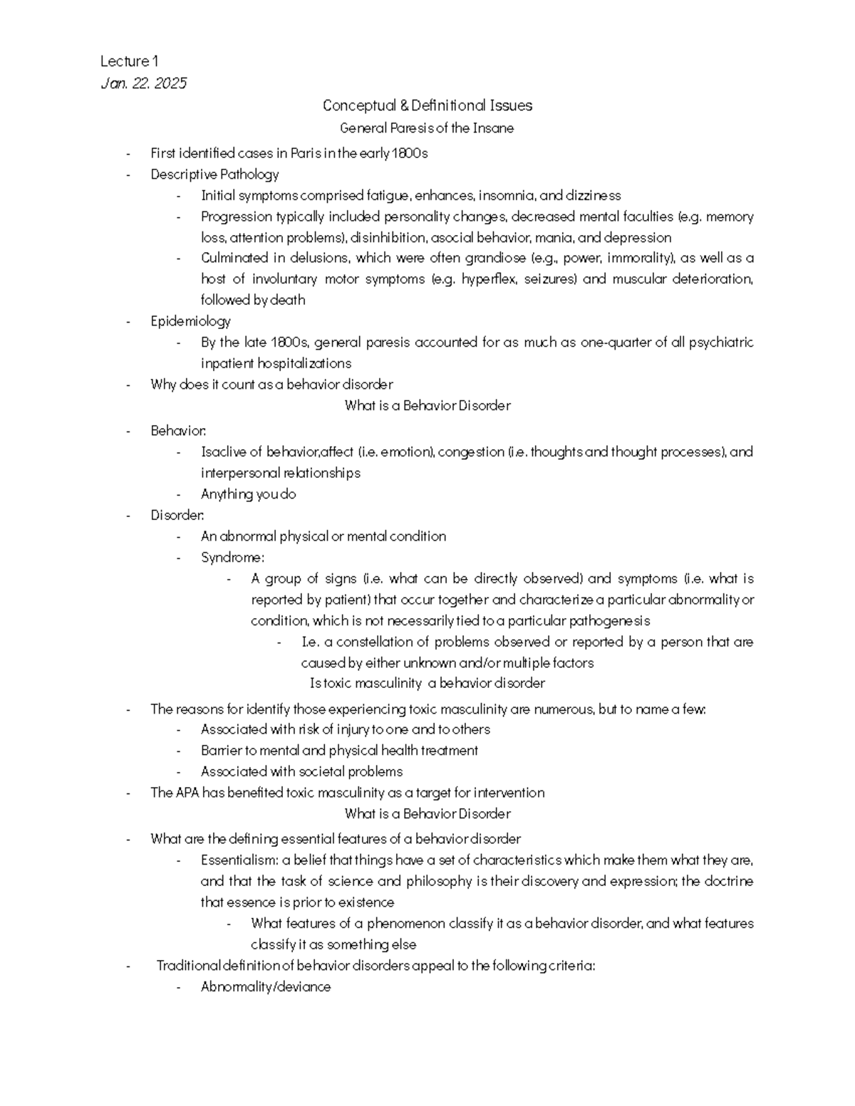 Lecture 1 Conceptual & Definitional Issues - Google Docs - Lecture 1 ...