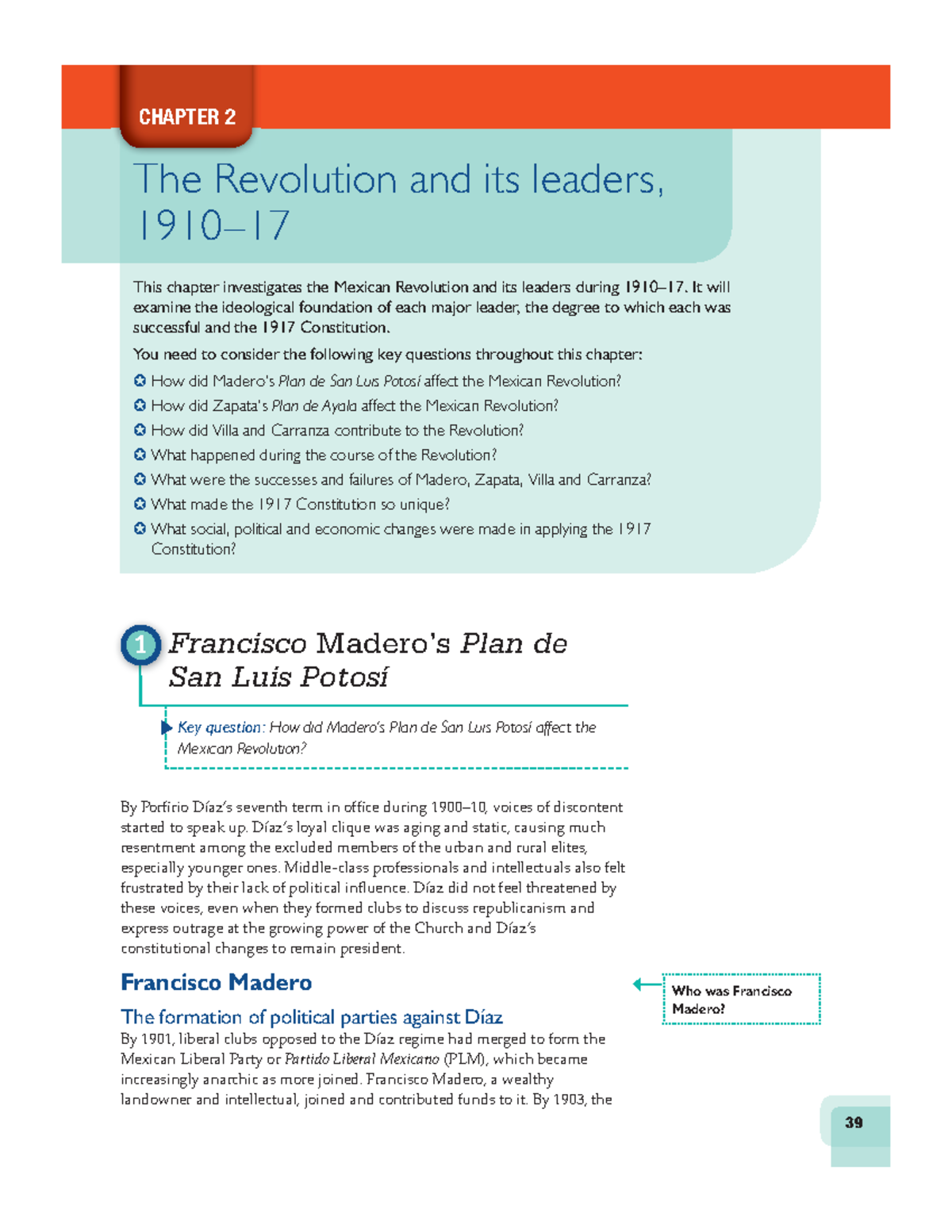 Chapter 2: The Mexican Revolution (1910–17) - Key Leaders and 1917 ...
