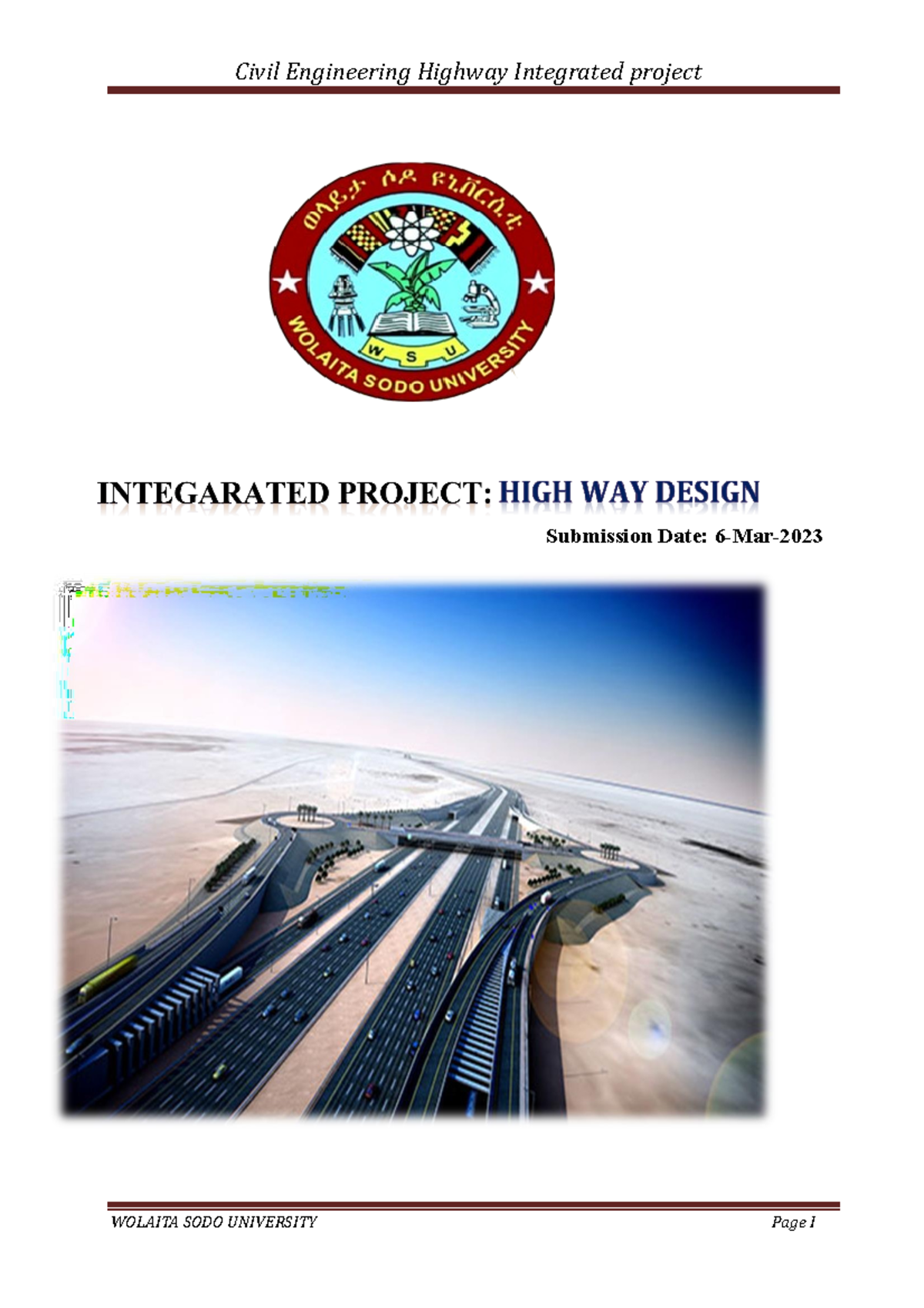 Civil Engineering Highway Project Integrated Final Report (CE 411 ...