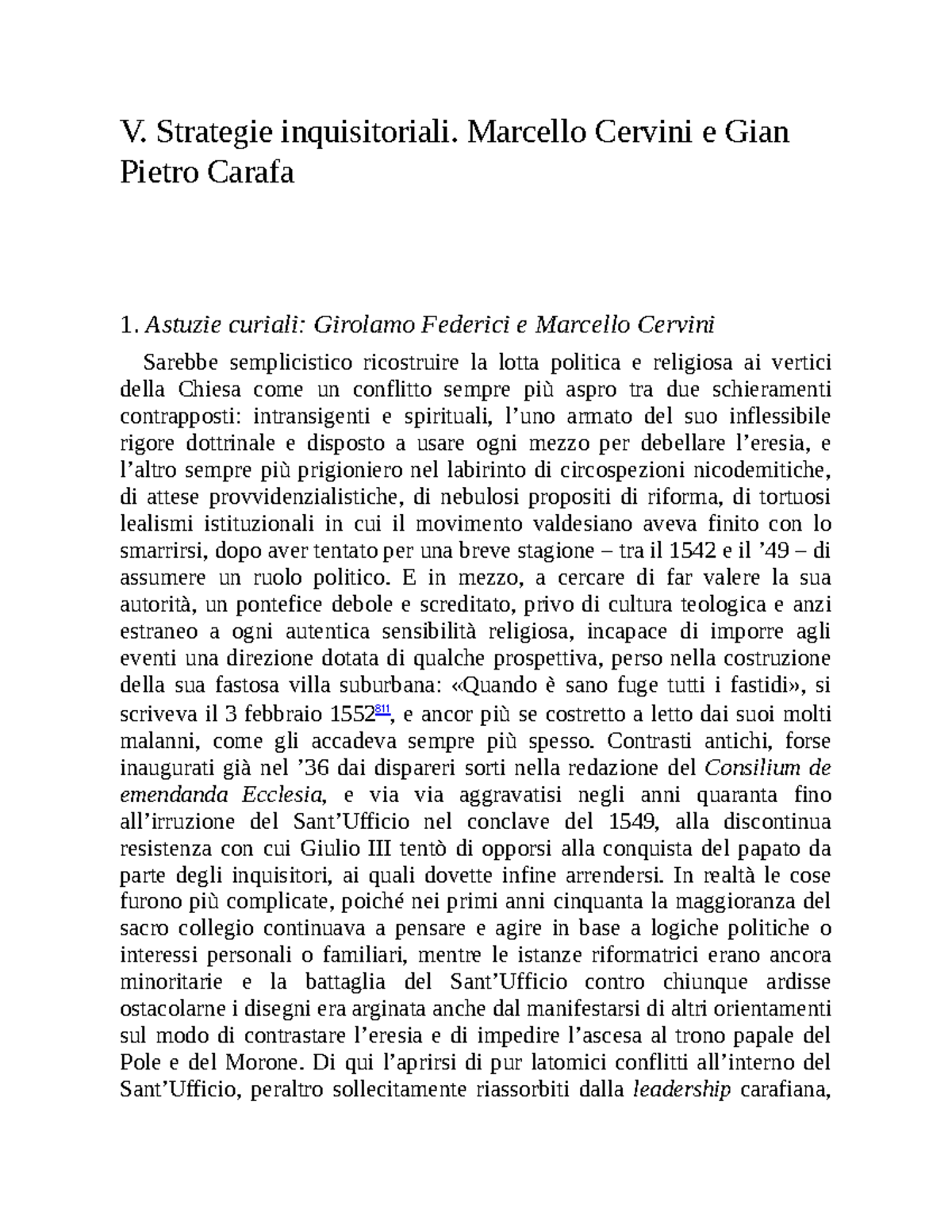 Strategie Inquisitoriali: Cervini e Carafa nel Conflitto Religioso ...