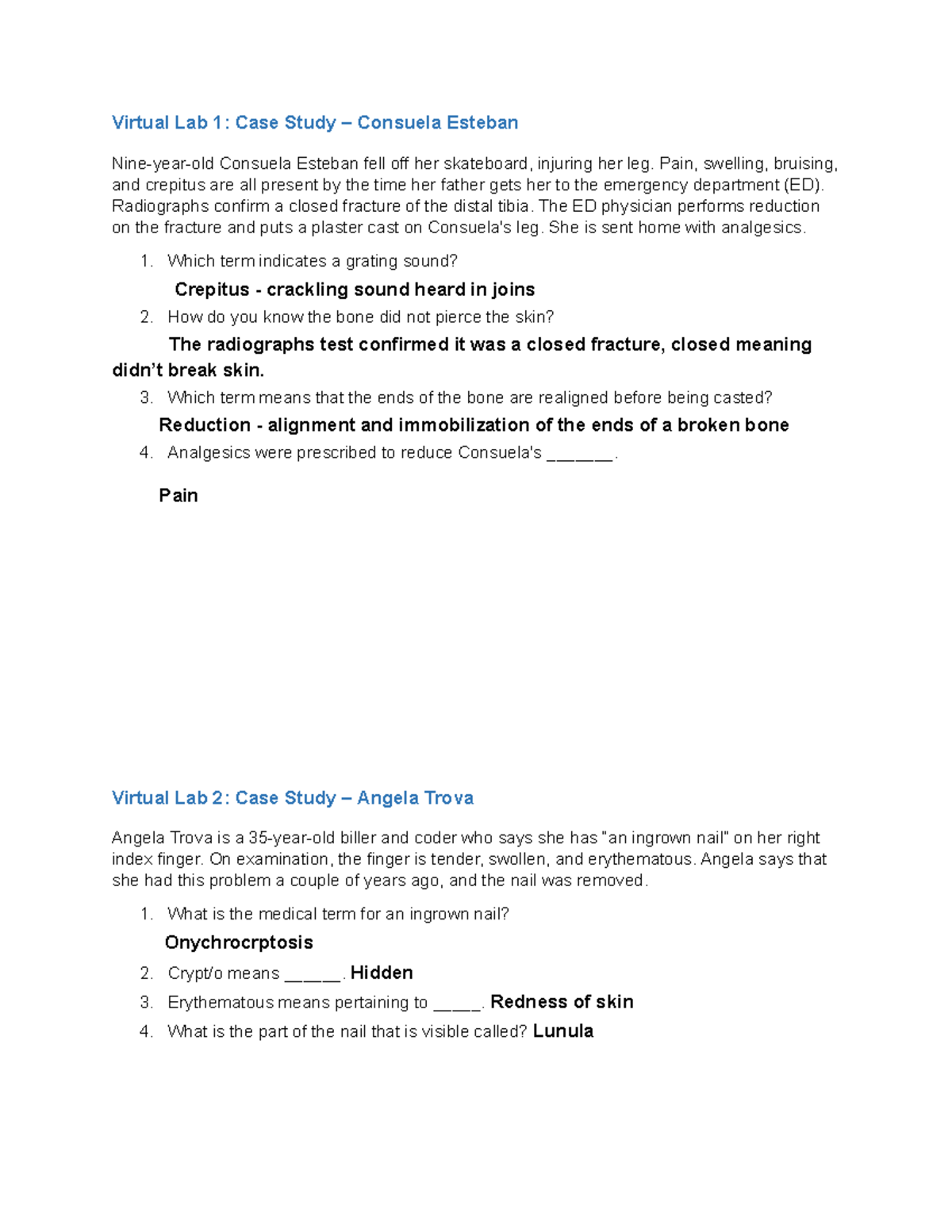 AHP105 Wk2 Virtual Lab - week 2 lab - Virtual Lab 1: Case Study ...