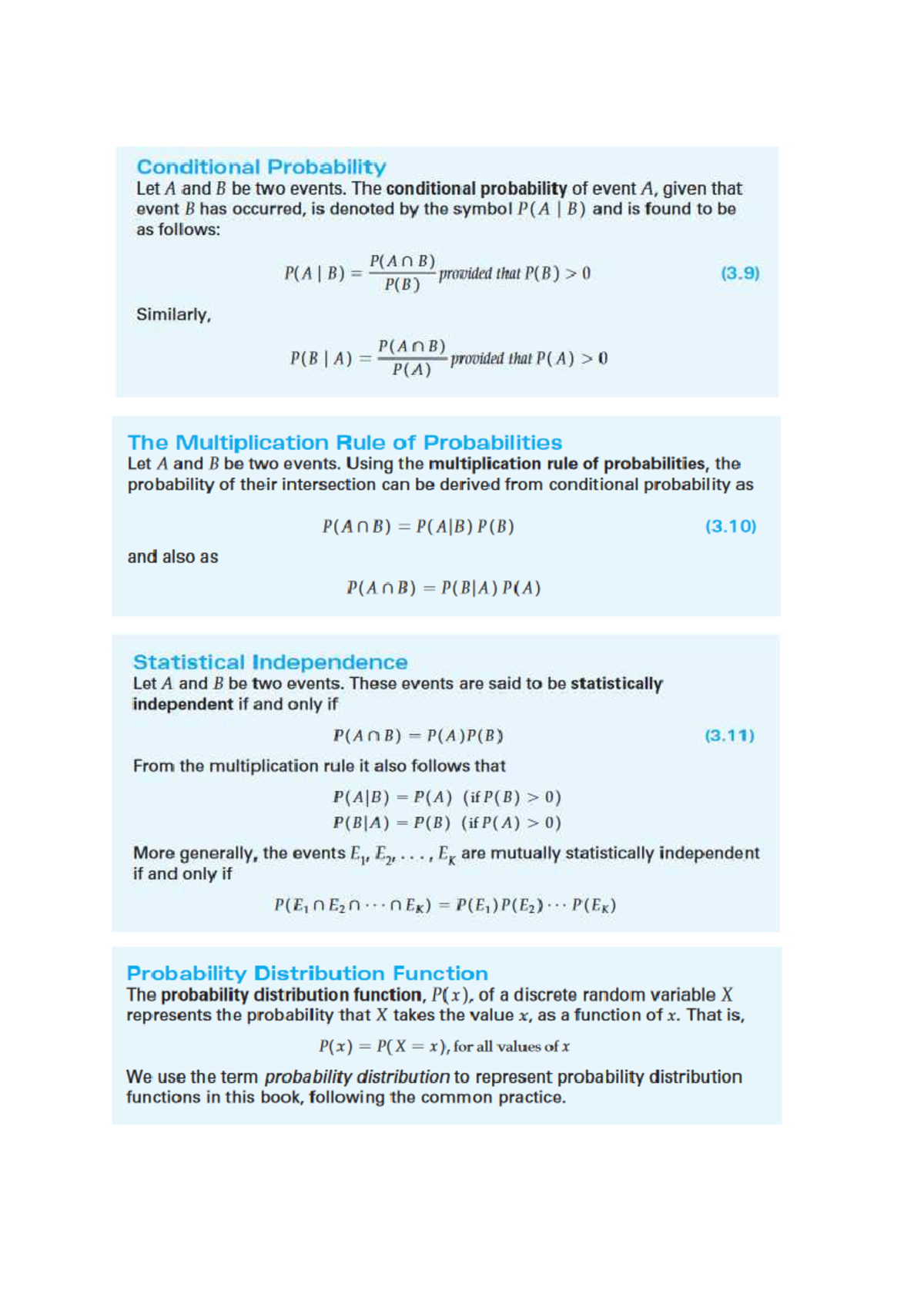 Conditional Probability and Statistical Methods: Revision Notes for ...