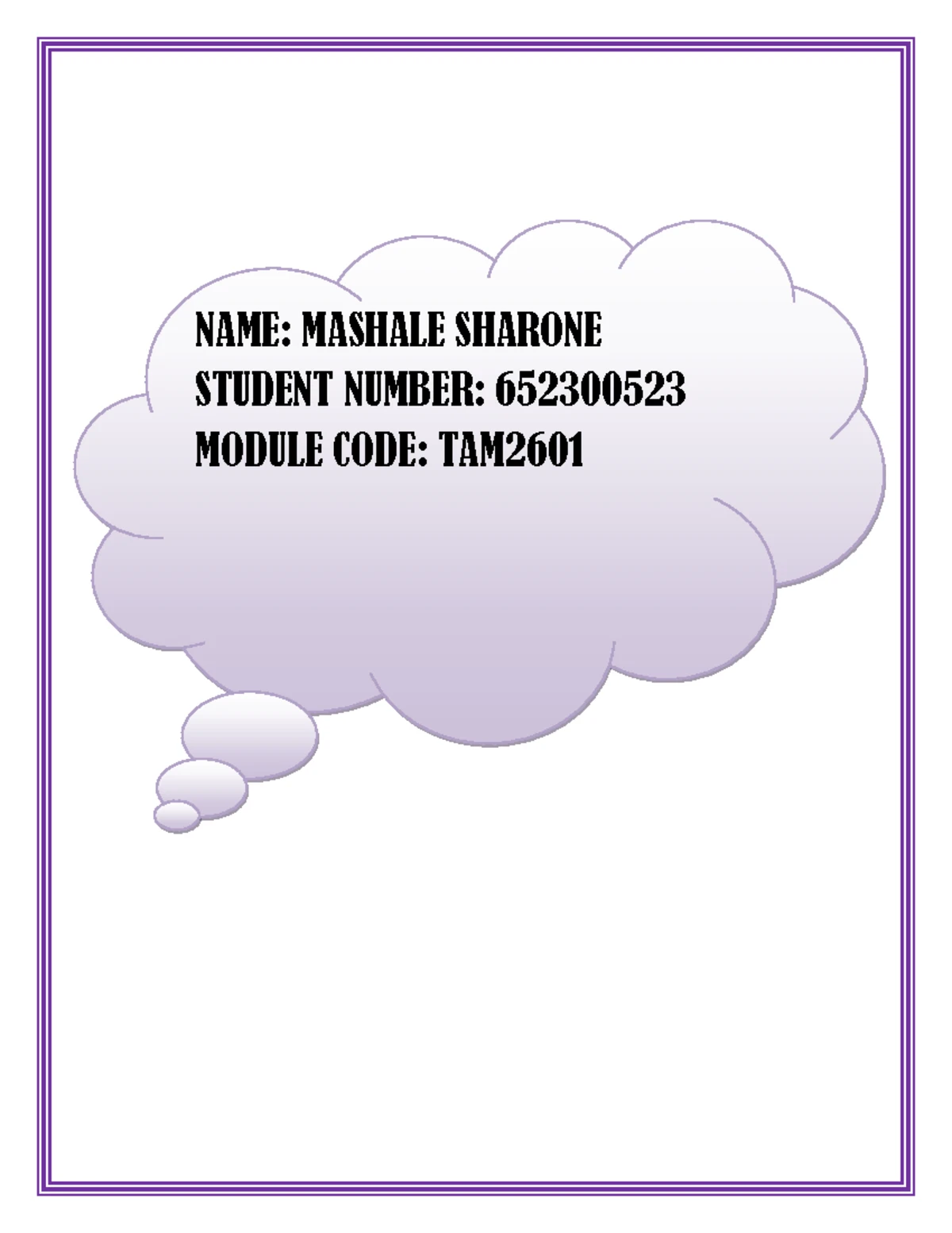 TAM2601 - Learning Unit 1 - Teacher as Classroom Manager TAM2601: The ...