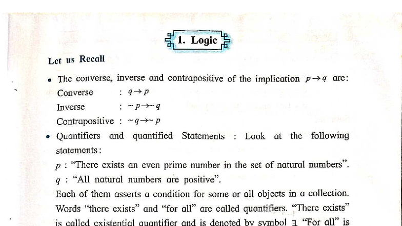 12TH Maths - Logic, Matrices & Trigonometric Functions Notes - Studocu