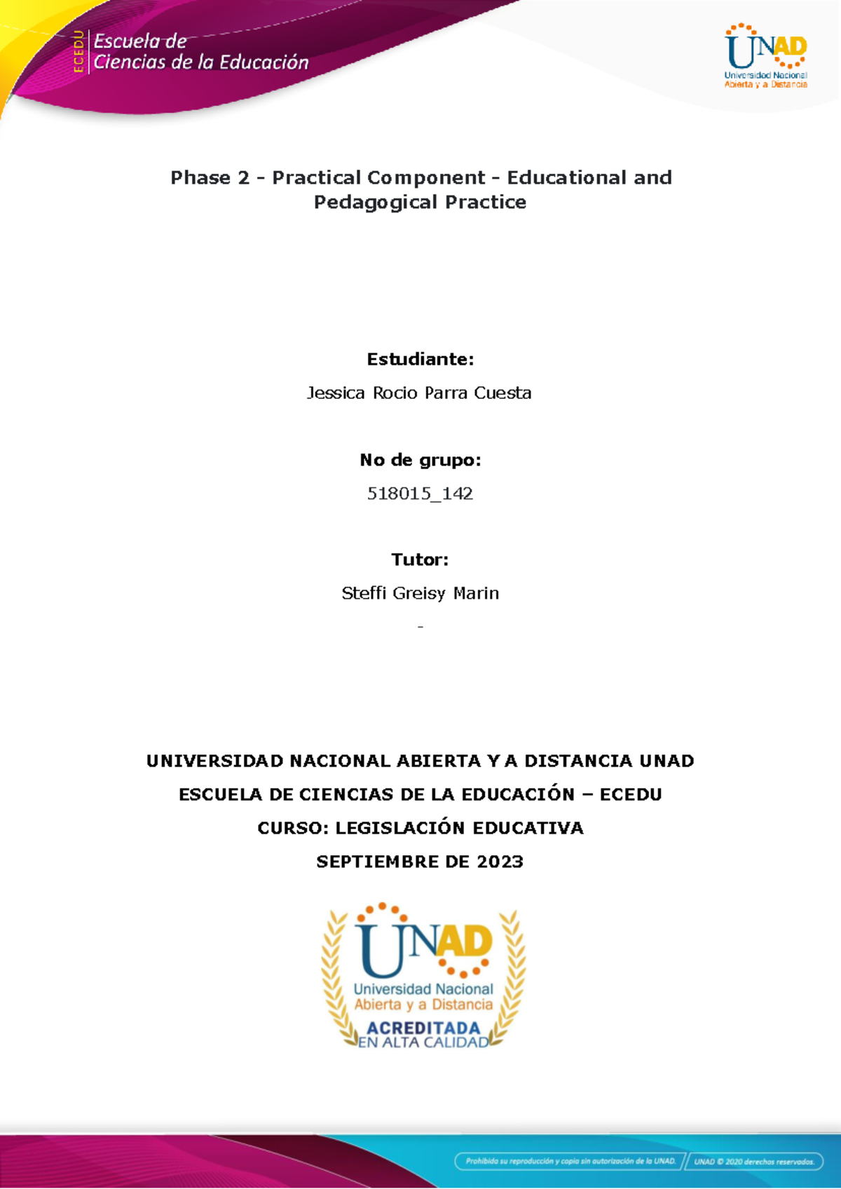 Phase 2: Practical Component of Educational and Pedagogical Practice ...